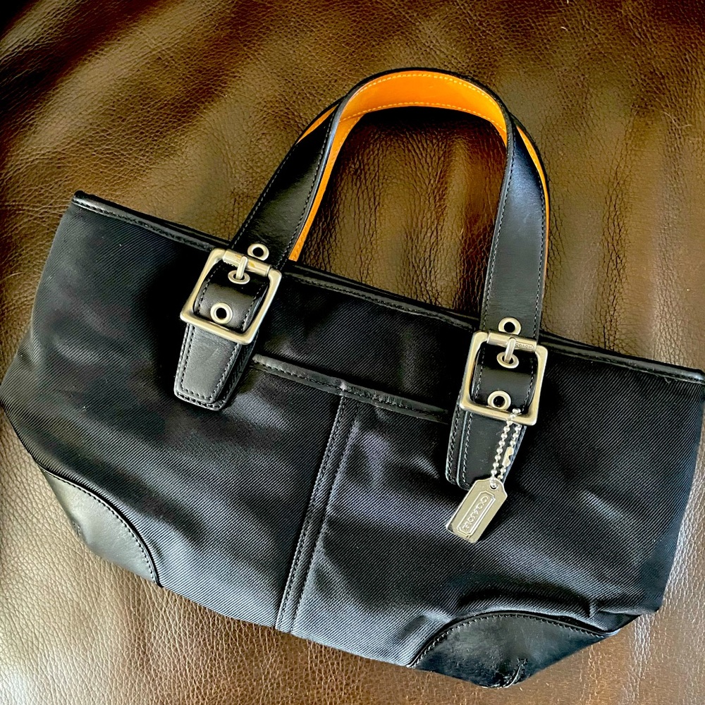 Small Black Coach Handbag Purse - Gem